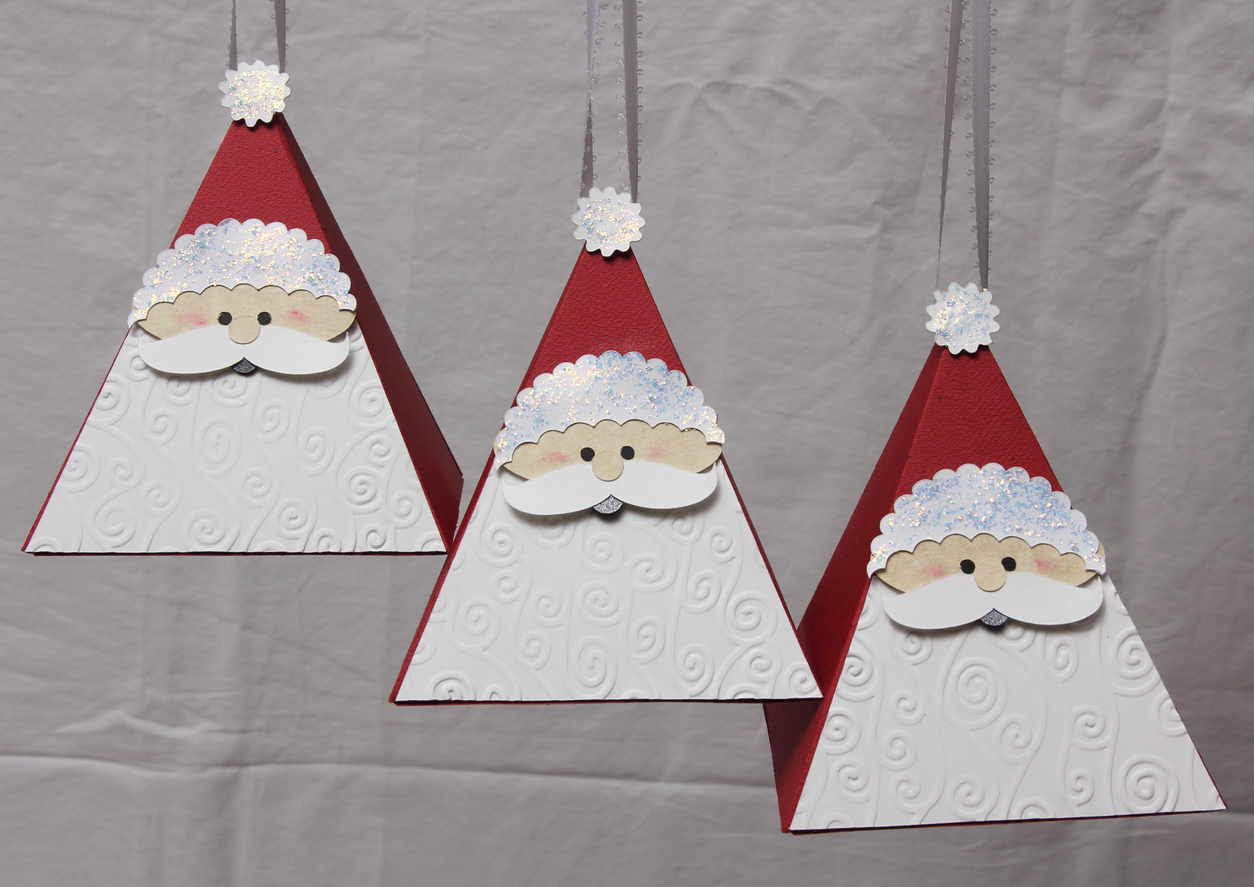 3D Paper Santa Ornament - Krista's Paper Cafe